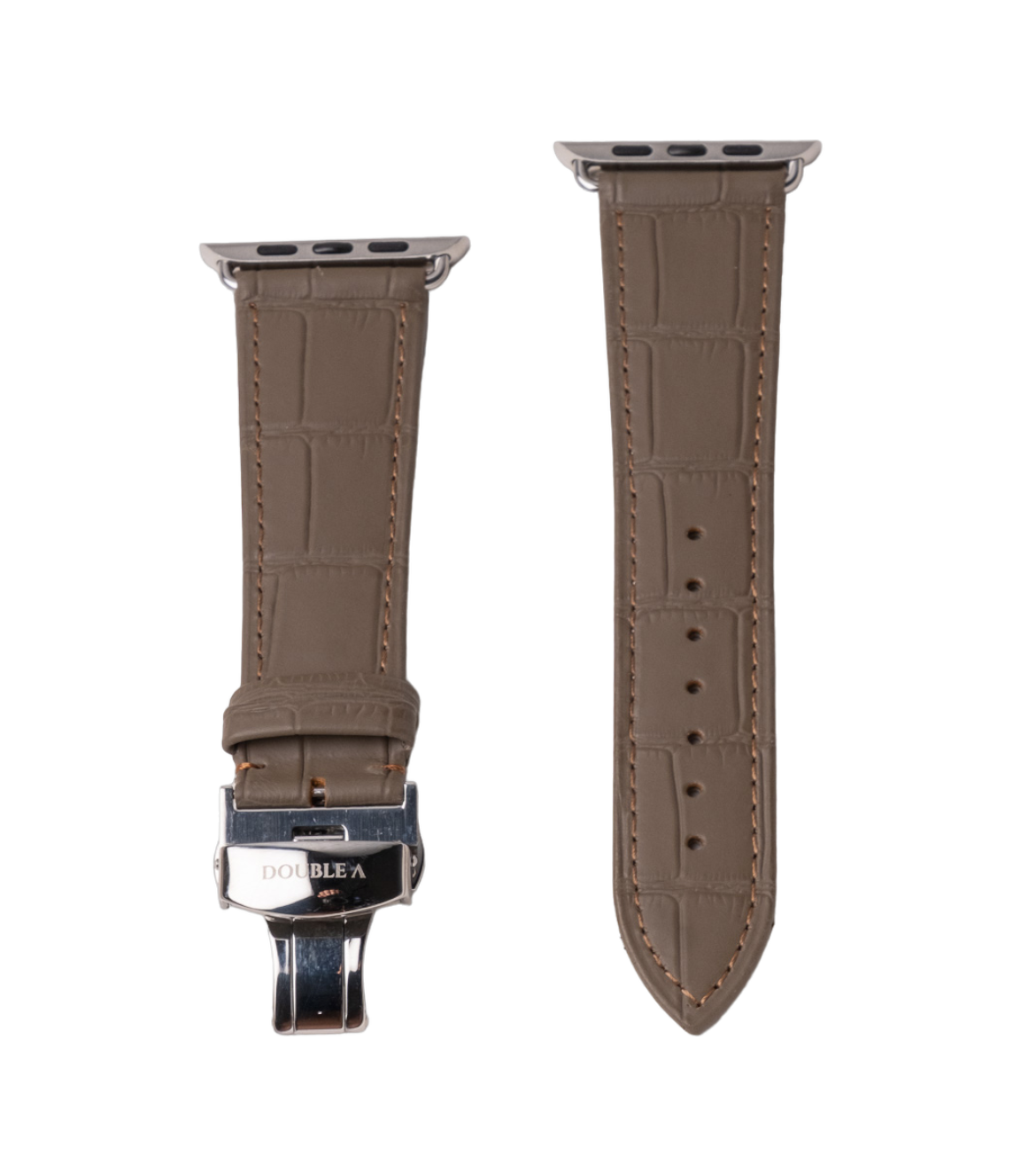 Etoupe Embossed Crocodile Strap – Doubleaqatar
